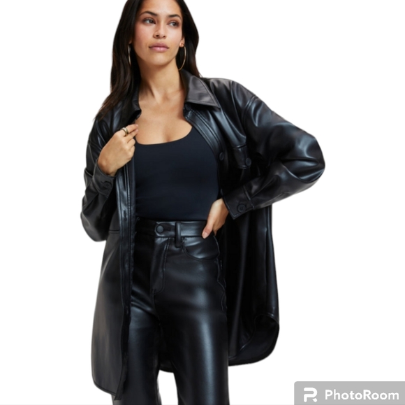 stradivarius | Jackets & Coats | Stradivarius Soft Faux Leather Long ...